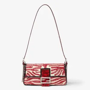 Fendi Baguette® 26424 Raffia And Bead Re Edition Bag